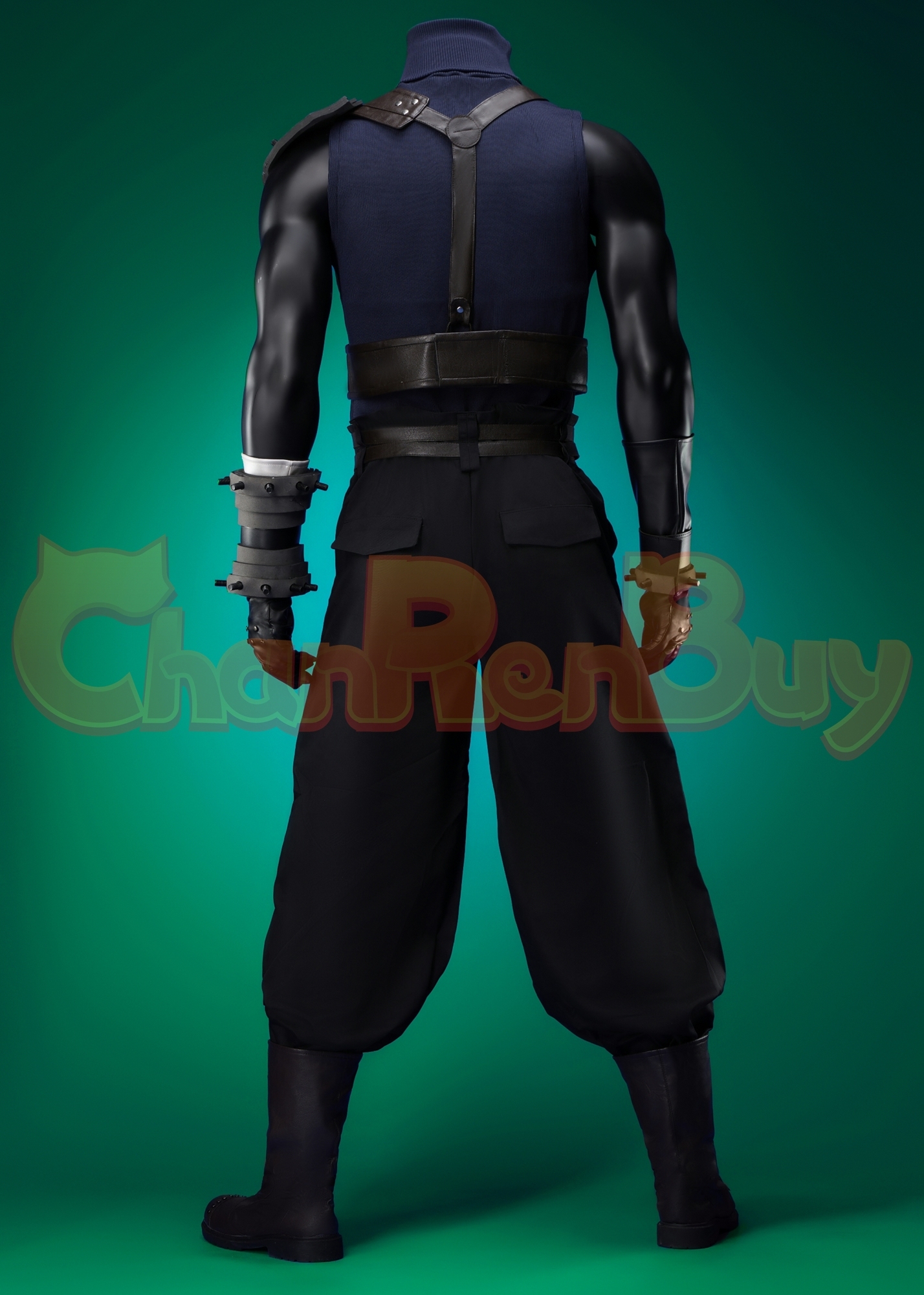 Cloud Strife Costume Final Fantasy VII Remake Suit Boots Cosplay-CR