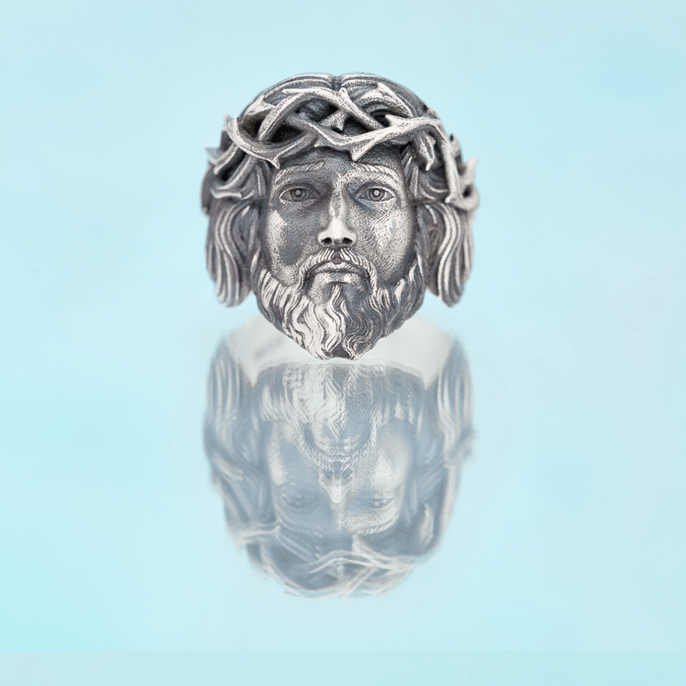 Jesus Christ Sterling Silver Ring Sale - GuidingCross