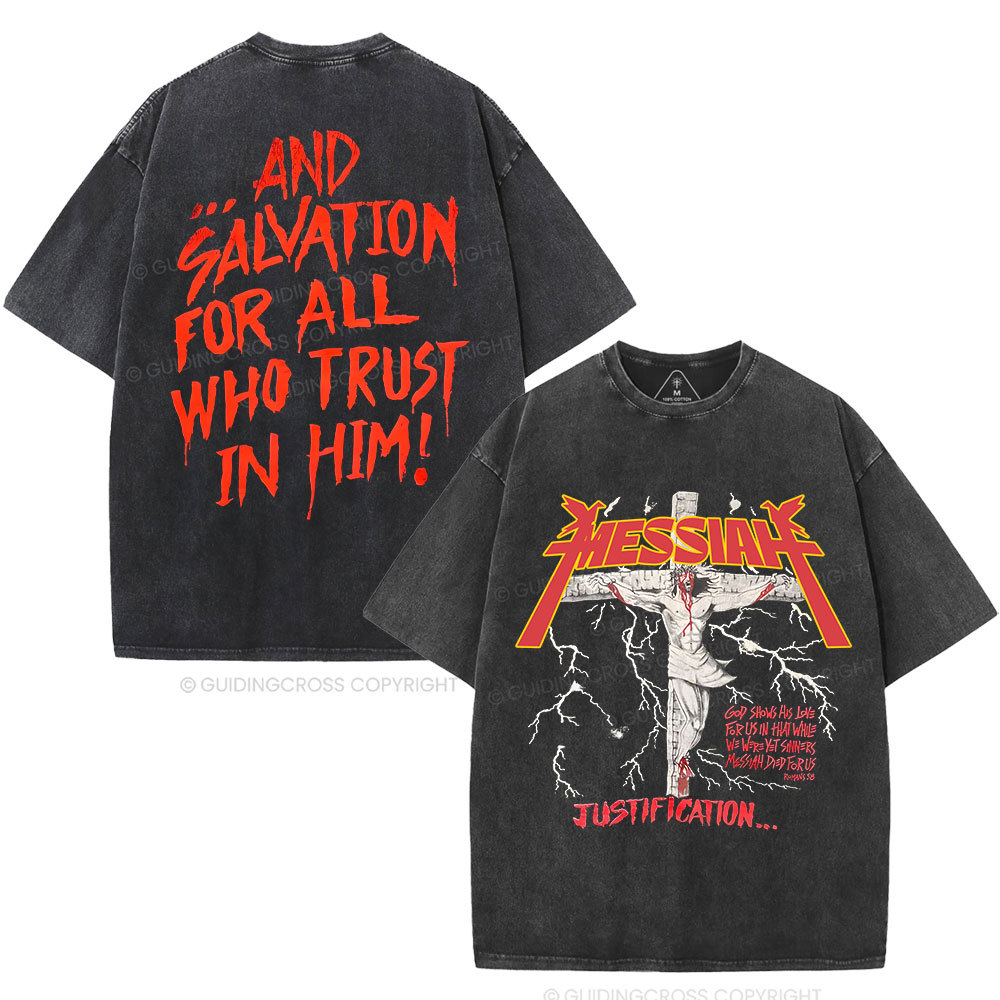 Messiah Christian Washed T-Shirt Sale - GuidingCross