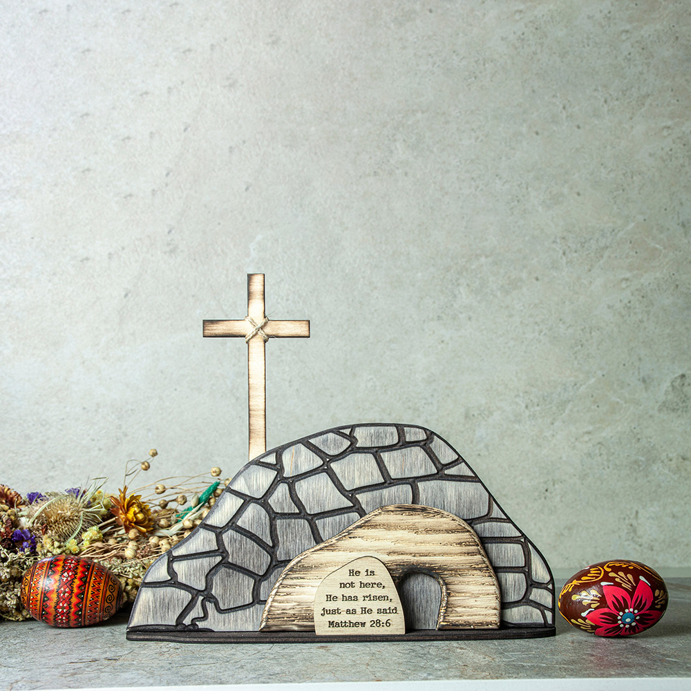 Easter Empty Tomb Wooden Decoration Sale-GuidingCross