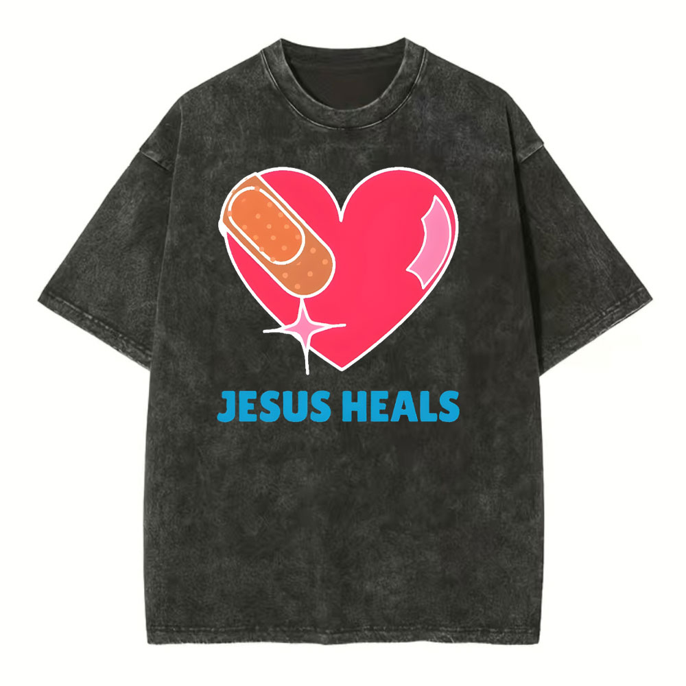Jesus Heals Christian Washed T Shirt Sale Guidingcross