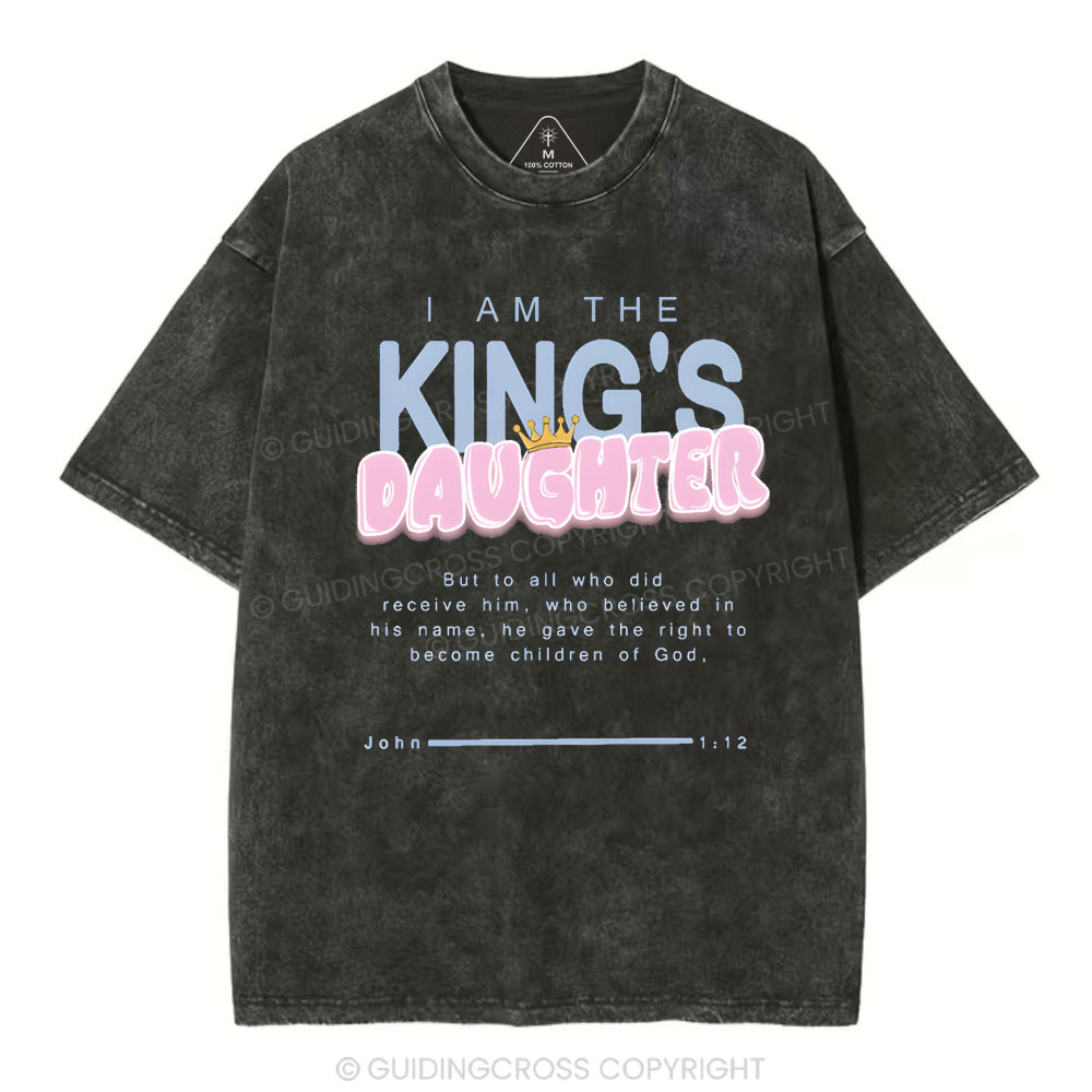 King Of Daughter Chirstian Washed T Shirt Sale Guidingcross