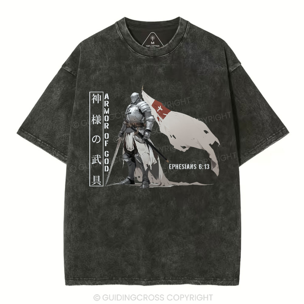 Armor Of God Christian Washed T Shirt Sale Guidingcross