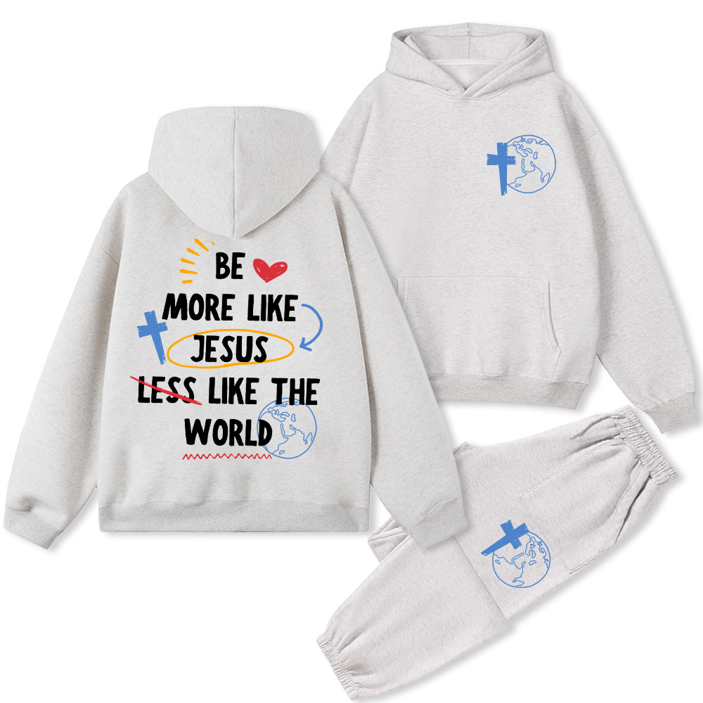 Be More Like Jesus Christian Fleece Hoodie Set Sale Guidingcross