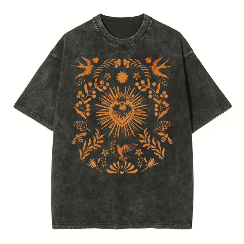 Boho Floral Christian Washed T Shirt Sale Guidingcross