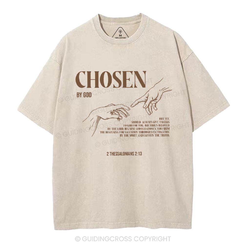 Chosen By God Christian Washed T Shirt Sale Guidingcross