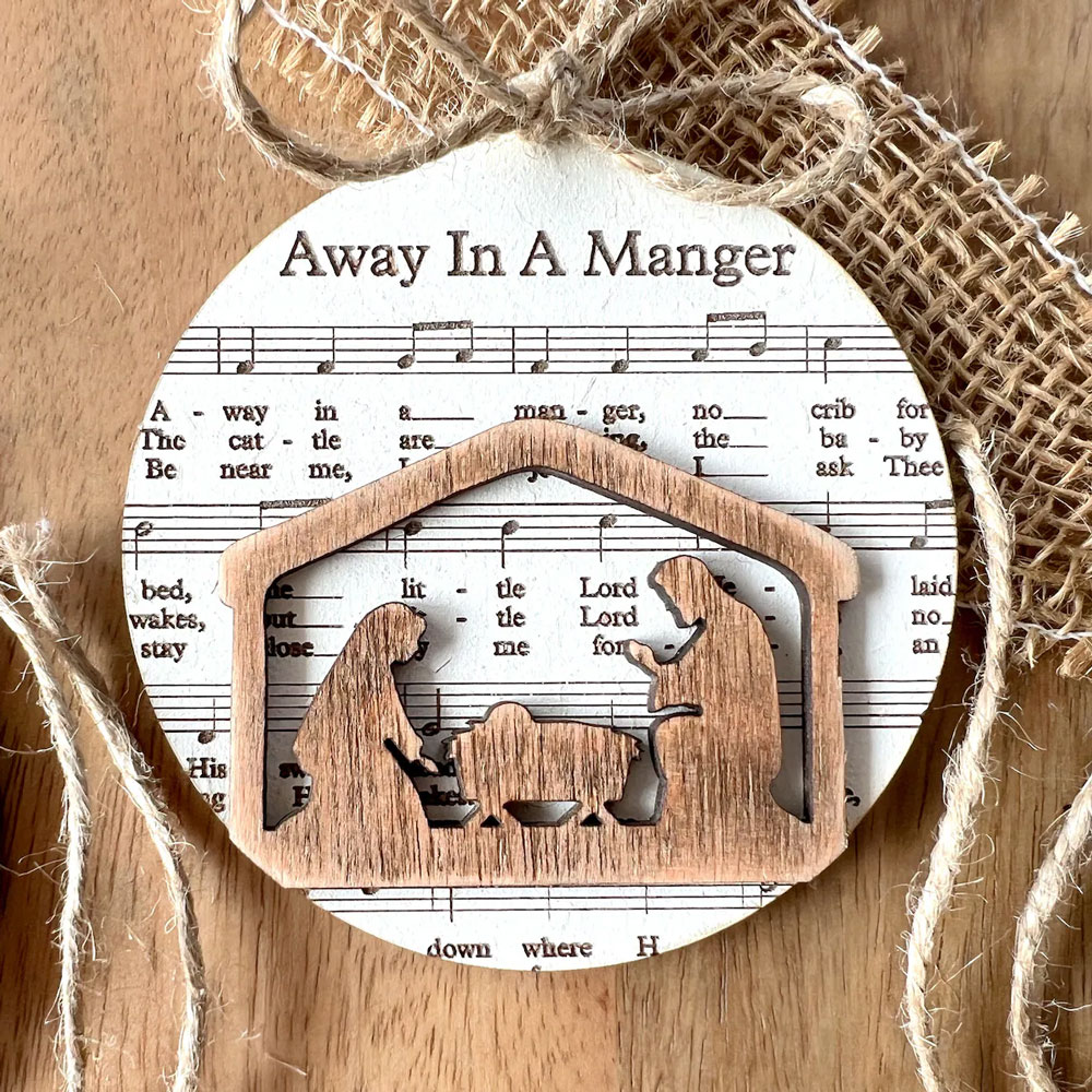 Christian Music Sheet Nativity Christmas Ornament Set Sale - GuidingCross