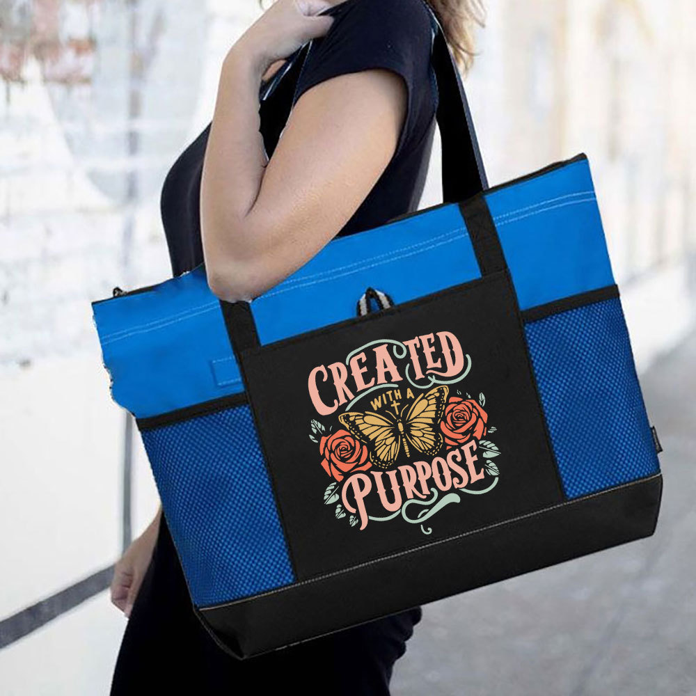 Created Purpose Christian Tote Bag Sale - GuidingCross