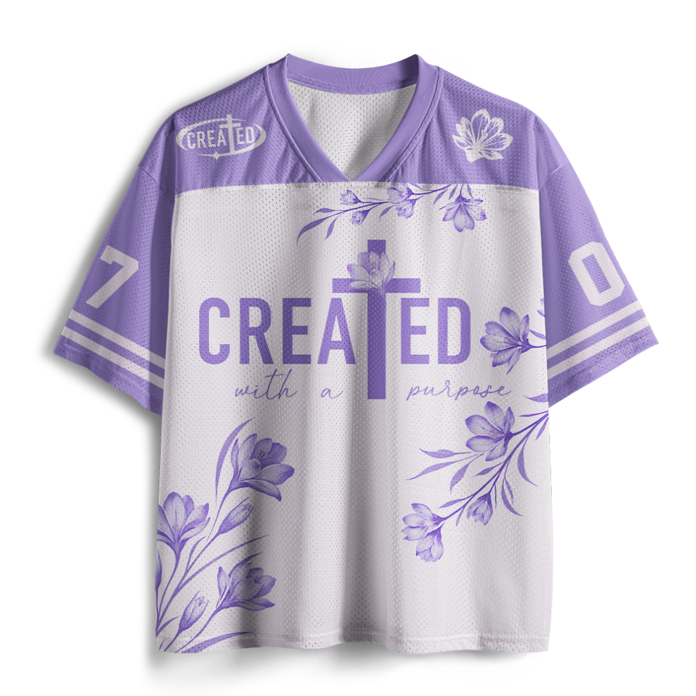Created With Purpose Christian Mesh Jersey Sale - GuidingCross