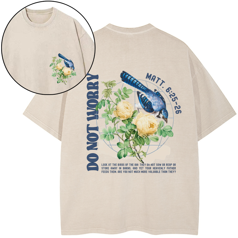 Do Not Worry Christian Washed T Shirt Sale Guidingcross