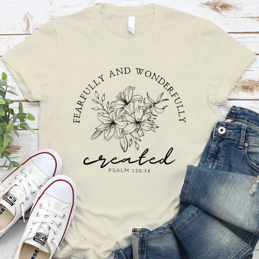 Fearfully And Wonderfully Christian T Shirt Sale Guidingcross