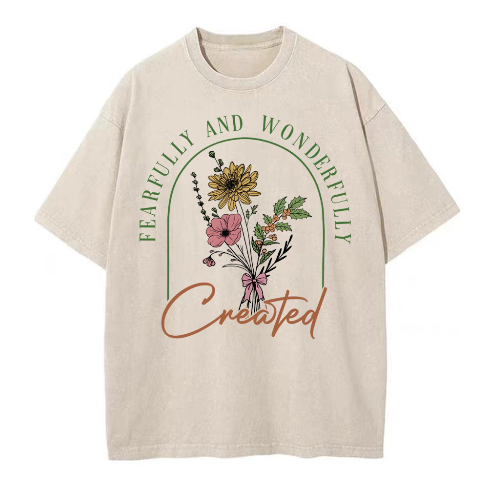 Fearfully And Wonderfully Created Christian Wasehd T Shirt Sale