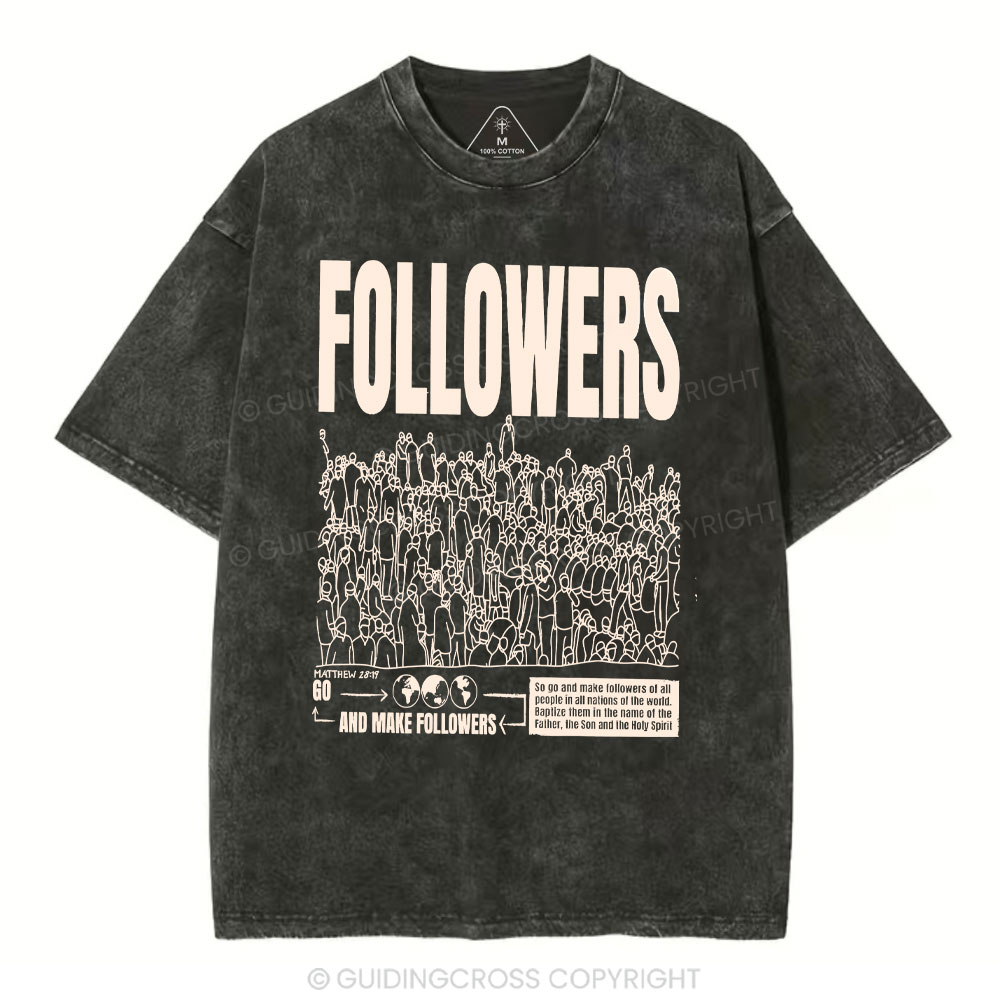 Followers Christian Washed T-Shirt Sale - GuidingCross