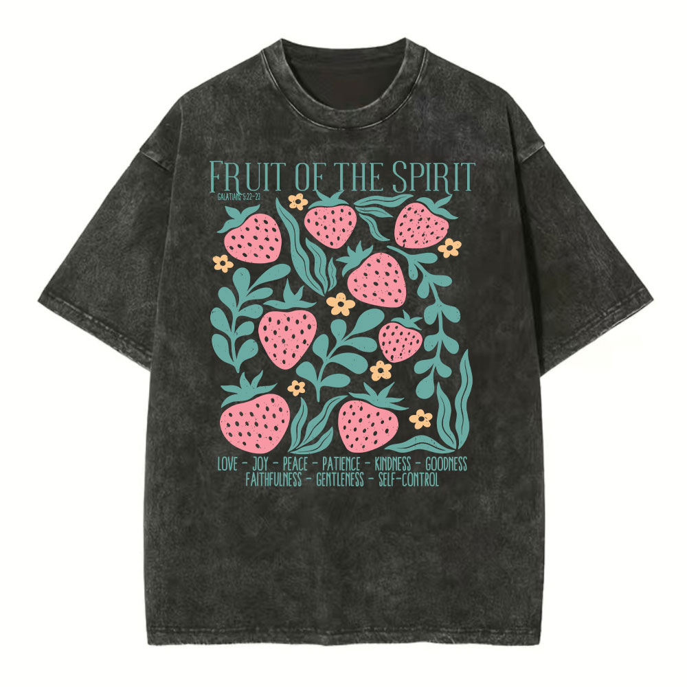 Fruit Of Spirit Christian Washed T Shirt Sale Guidingcross