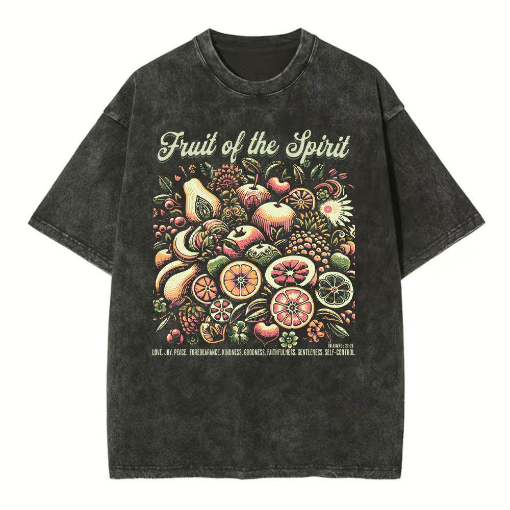 Fruit Of The Spirit Boho Christian Washed T Shirt Sale Guidingcross