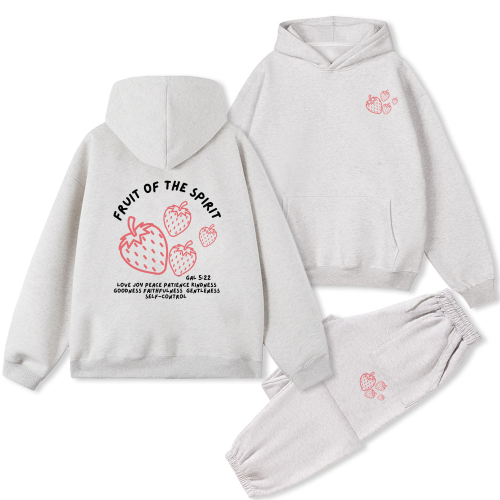 Fruit Of The Spirit Christian Fleece Hoodie Set Sale Guidingcross