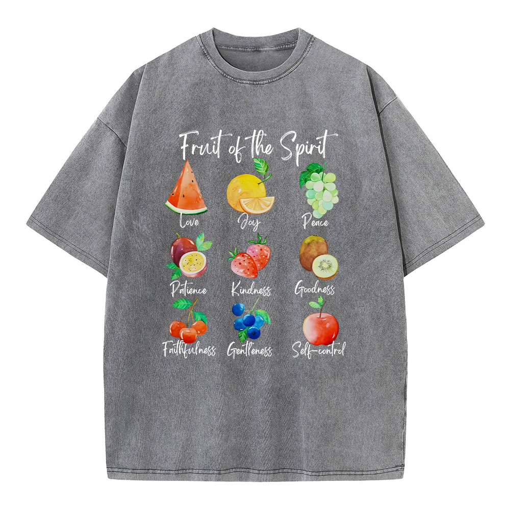 Fruit Of The Spirit Christian Washed T Shirt Sale Guidingcross