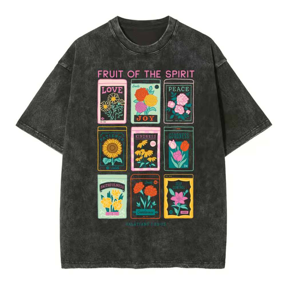 Fruit Of The Spirit Christian Washed T Shirt Sale Guidingcross