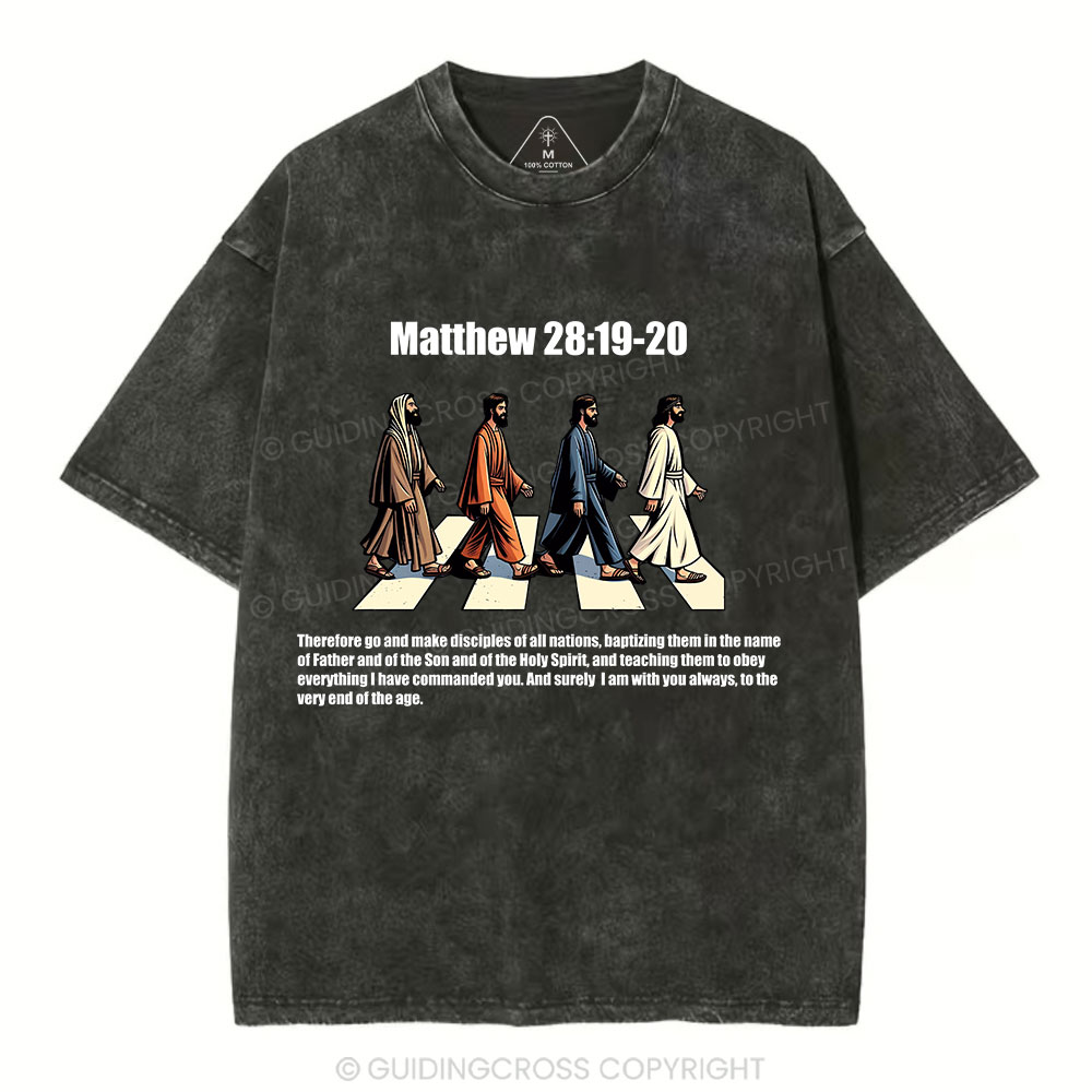 Go And Make Disciples Christian Washed T Shirt Sale Guidingcross