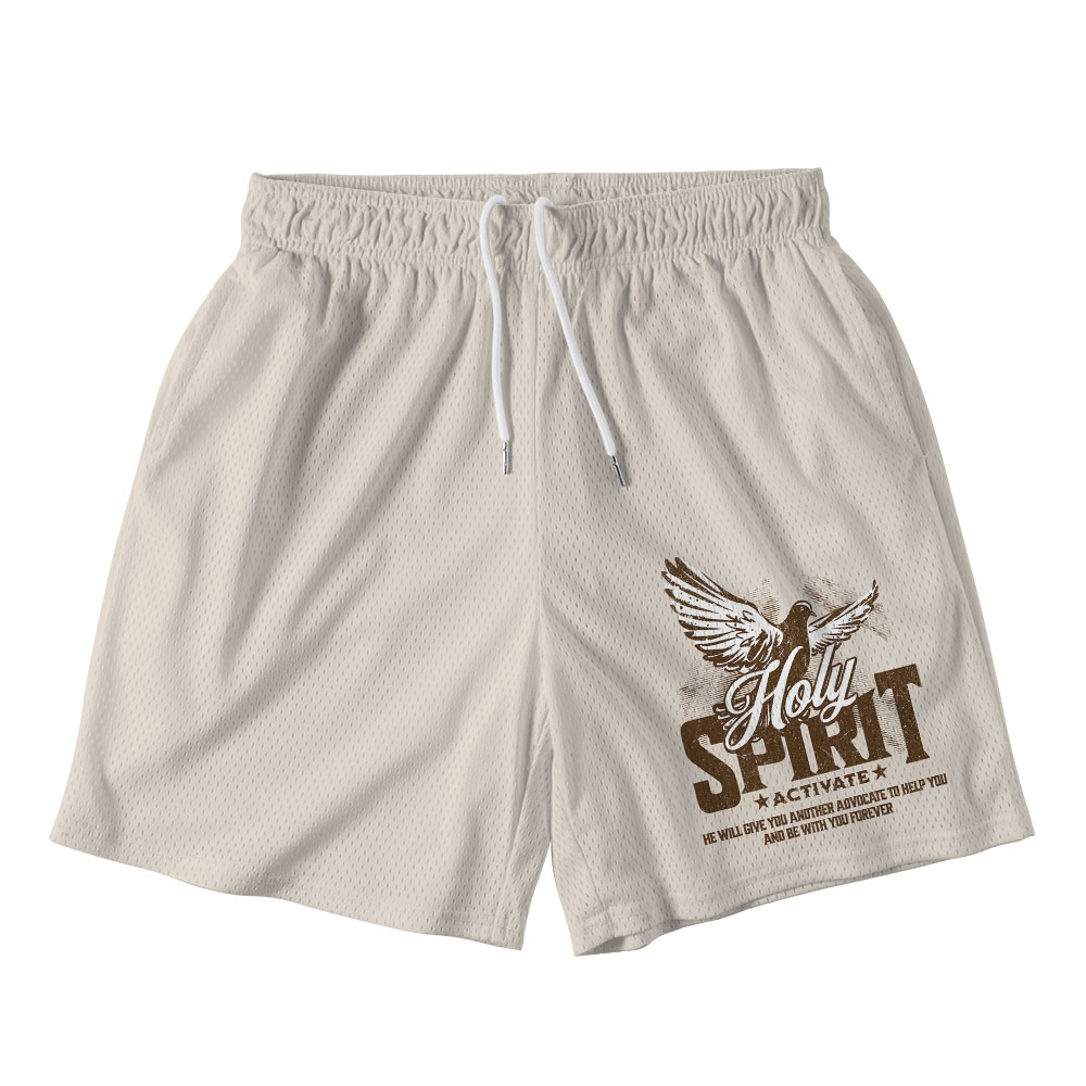 Holy Spirit Activate Christian Mesh Shorts Sale - GuidingCross