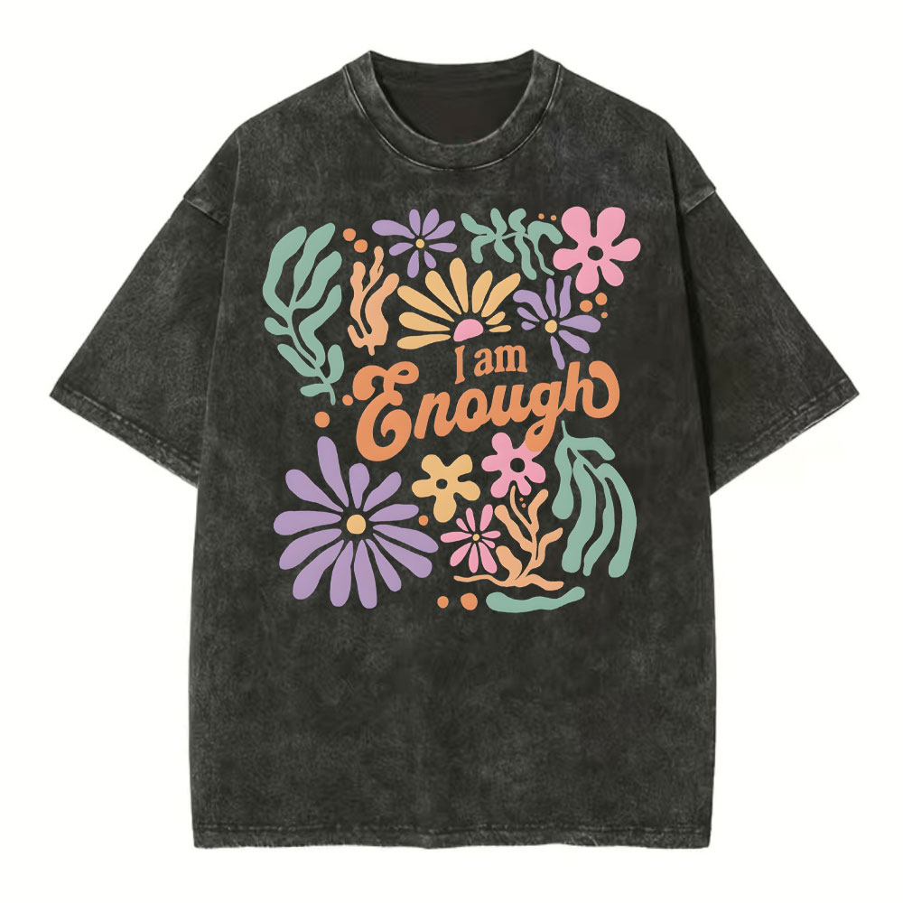 I Am Enough Christian Washed T Shirt Sale Guidingcross
