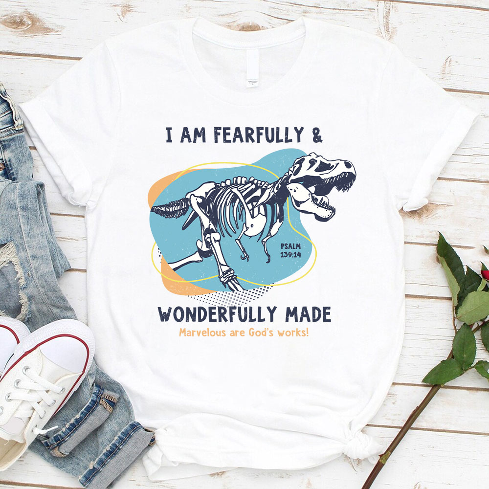 I Am Fearfully And Wonderfully Made Christian T Shirt Sale Guidingcross