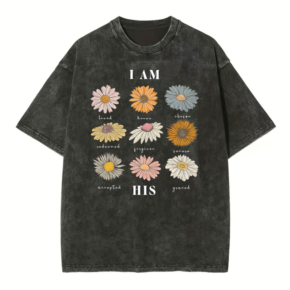 I Am His Christian Washed T Shirt Sale Guidingcross