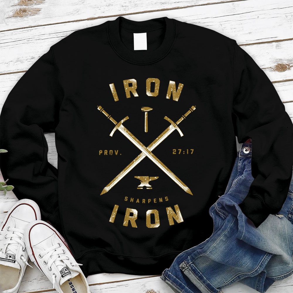 Iron Sharpens Iron Christian Sweatshirt Sale - GuidingCross