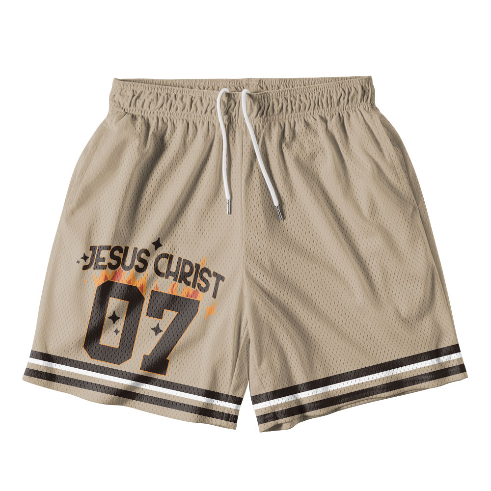Jesus Christ Christian Mesh Shorts Sale - GuidingCross