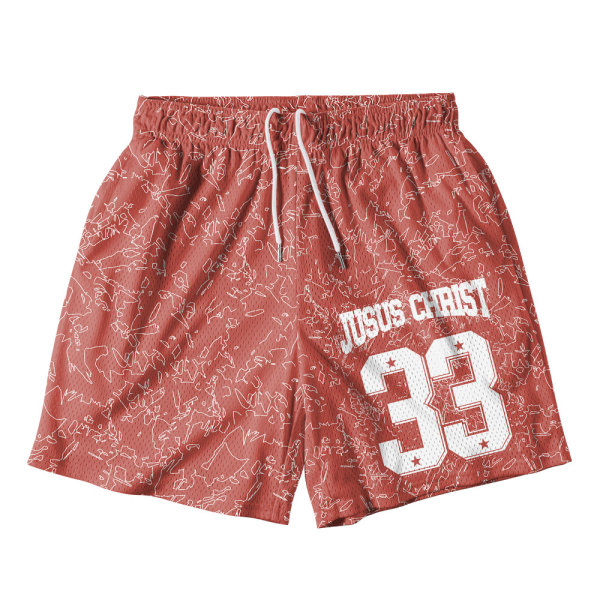 Jesus Christ Christian Mesh Shorts Sale - GuidingCross