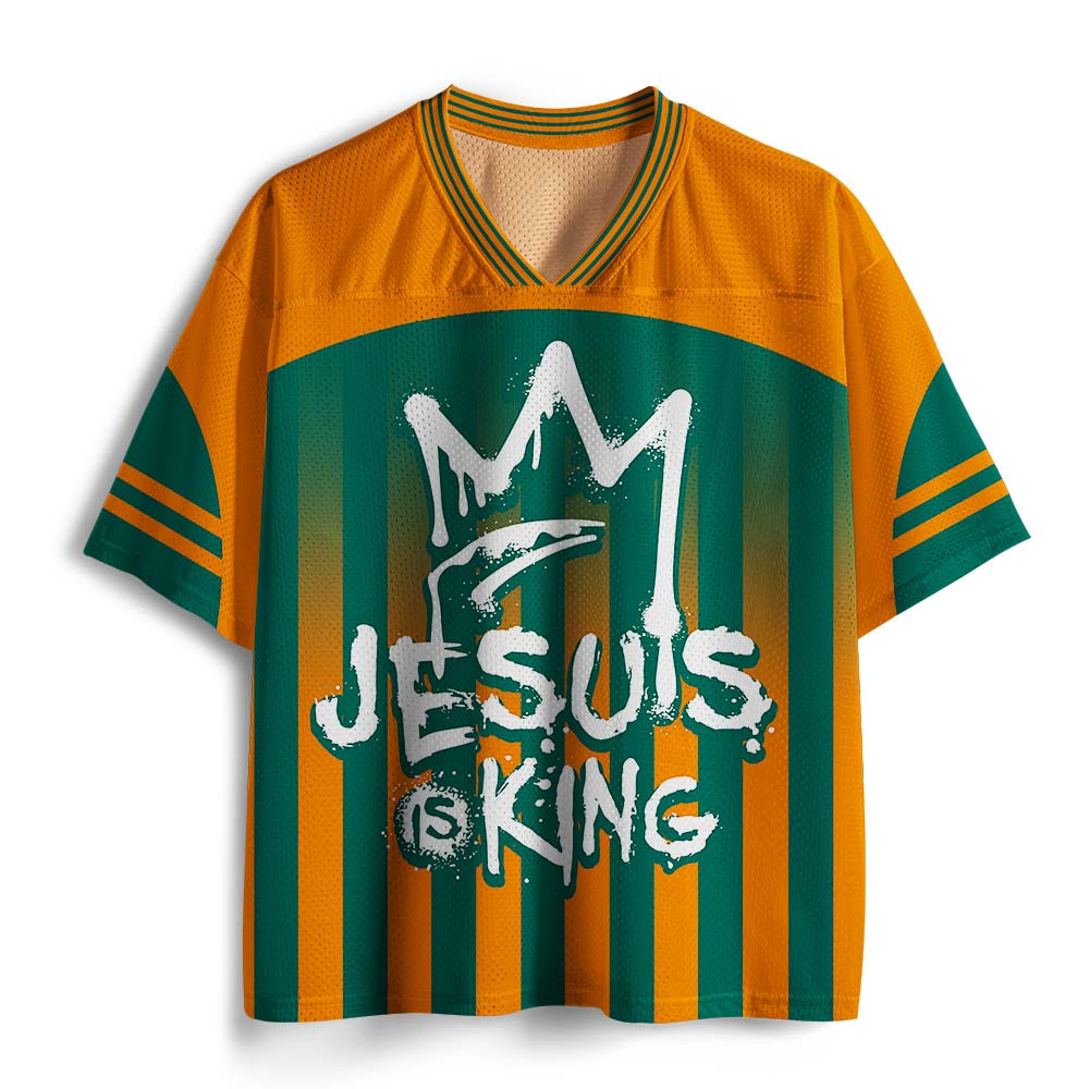 Jesus Is King Christian Mesh Jersey Sale - GuidingCross