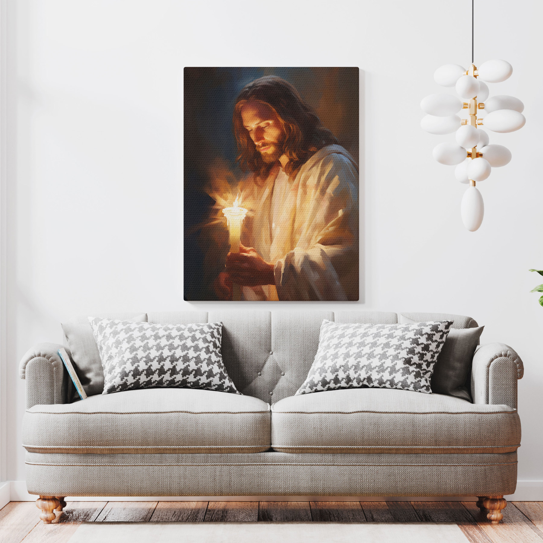 Jesus Is The Light Of The World Christian Canvas Wall Art Sale-GuidingCross