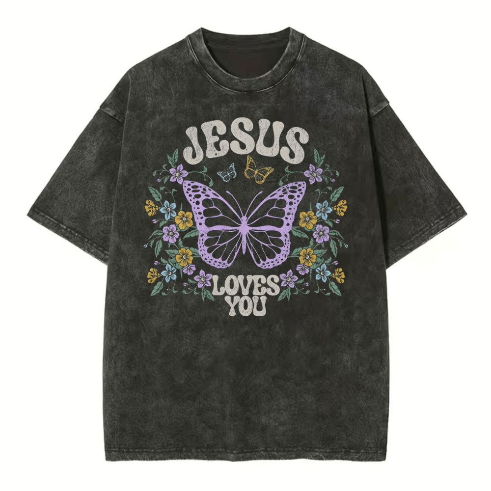 Jesus Love You Christian Washed T Shirt Sale Guidingcross