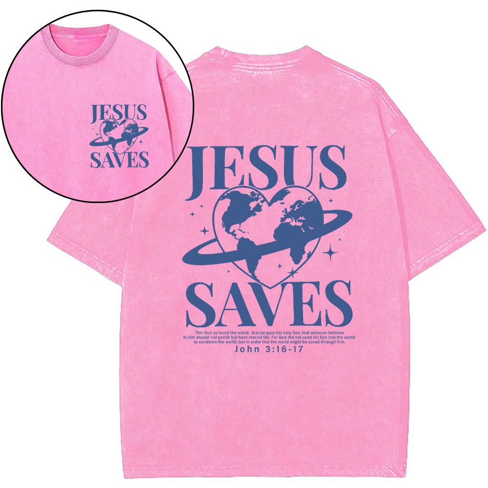 Jesus Saves Christian Washed T Shirt Sale Guidingcross