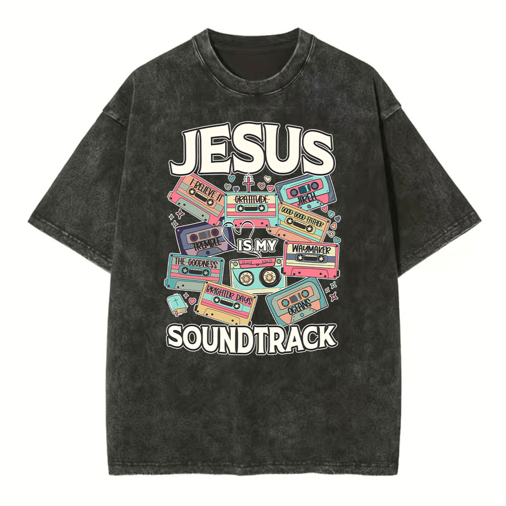 Jesus Soundtrack Christian Washed T Shirt Sale Guidingcross