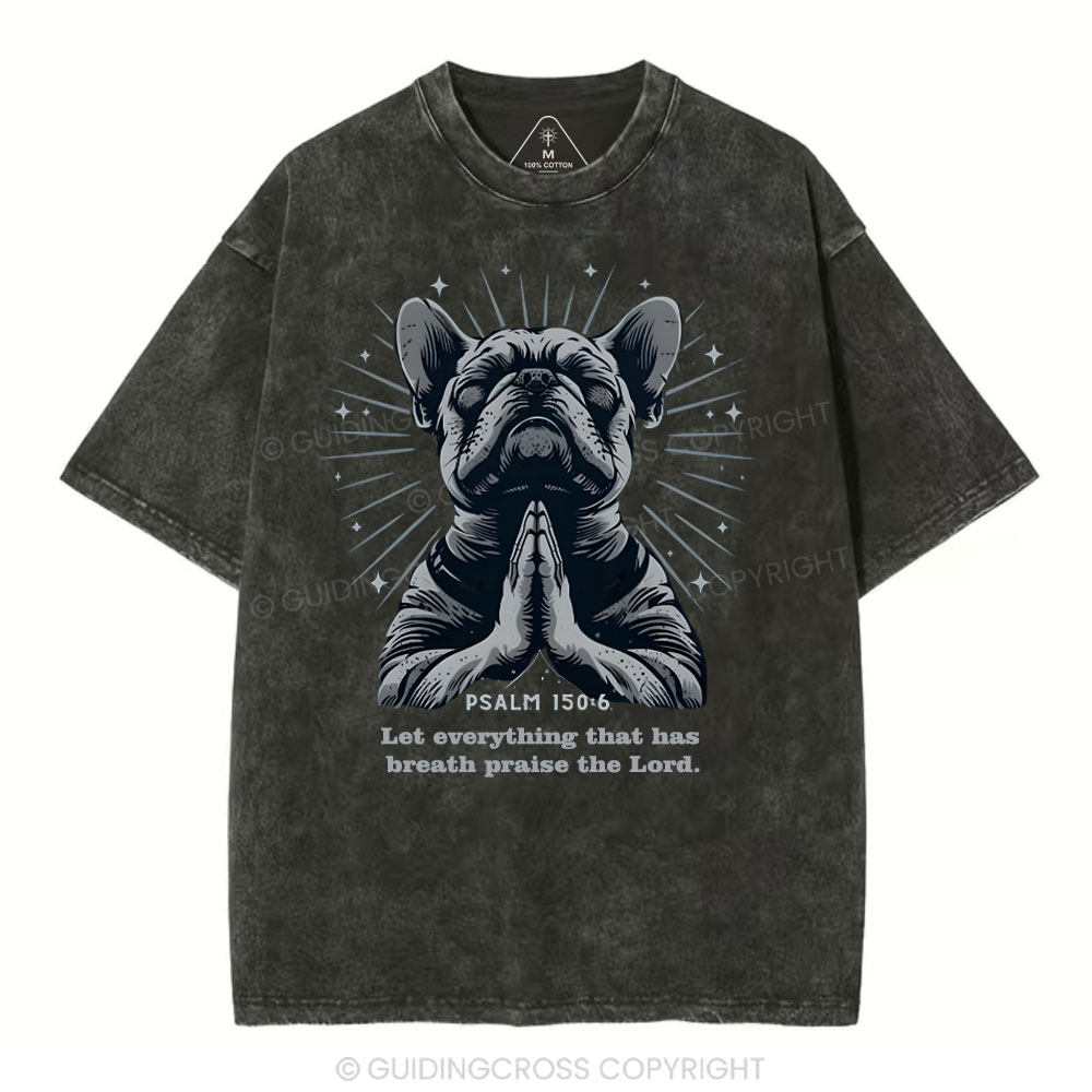 Let Everything That Has Breath Praise The Lord Christian Washed T Shirt