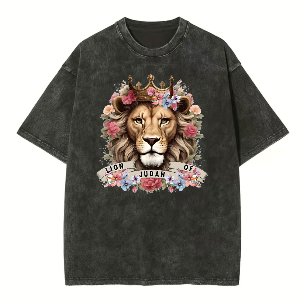 Lion Of Judah Christian Washed T Shirt Sale Guidingcross