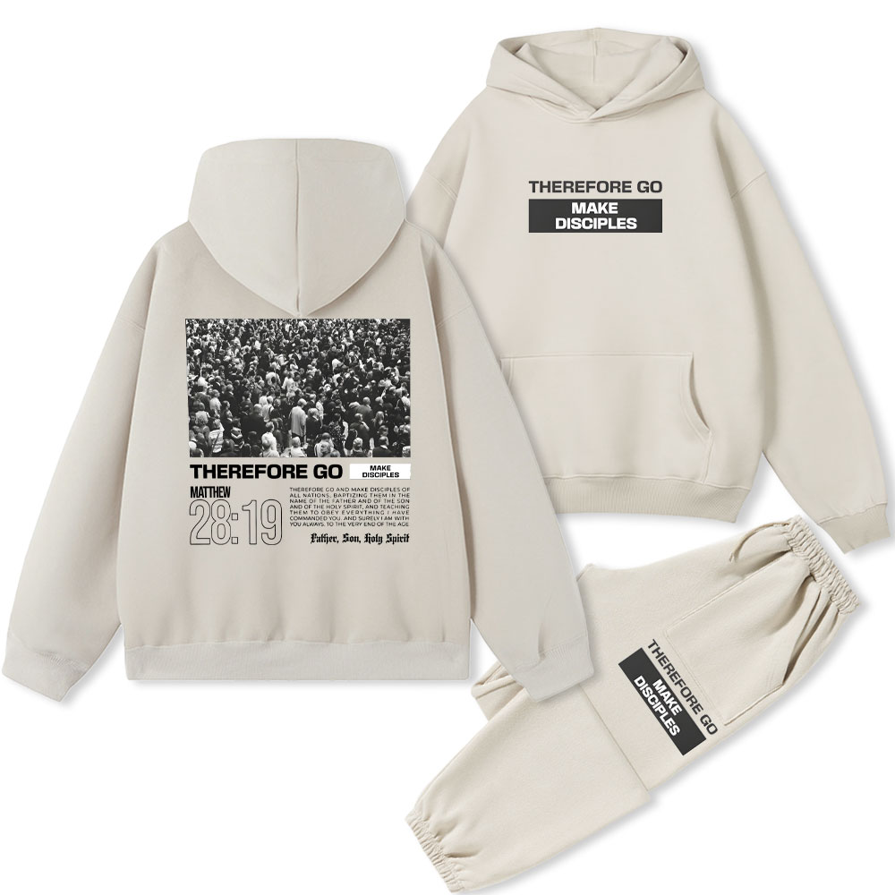 Make Discipiles Christian Fleece Hoodie Set Sale Guidingcross