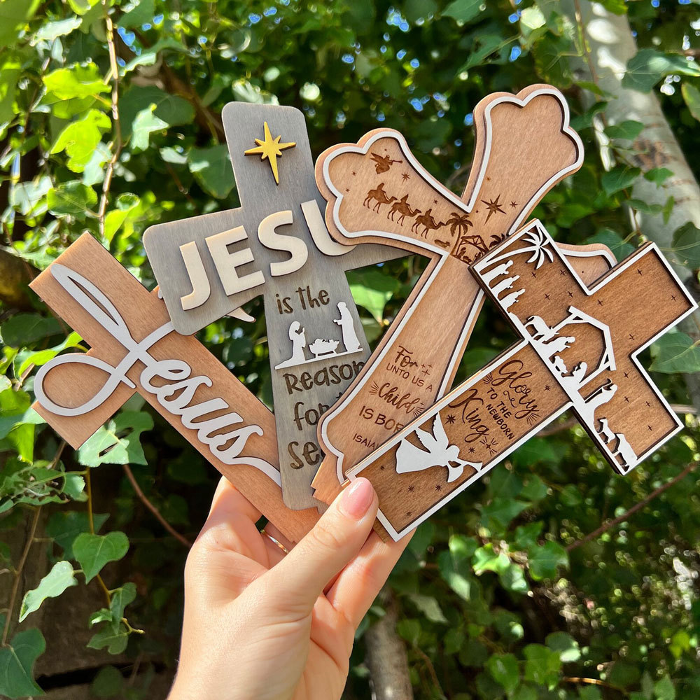 Nativity Christian Jesus Christmas Cross Sale - GuidingCross