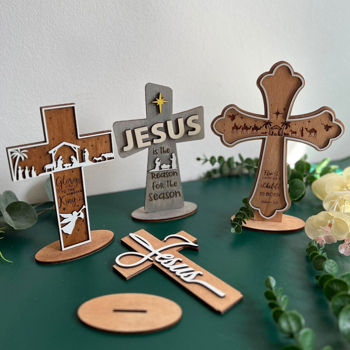 Nativity Christian Jesus Christmas Cross Sale - GuidingCross