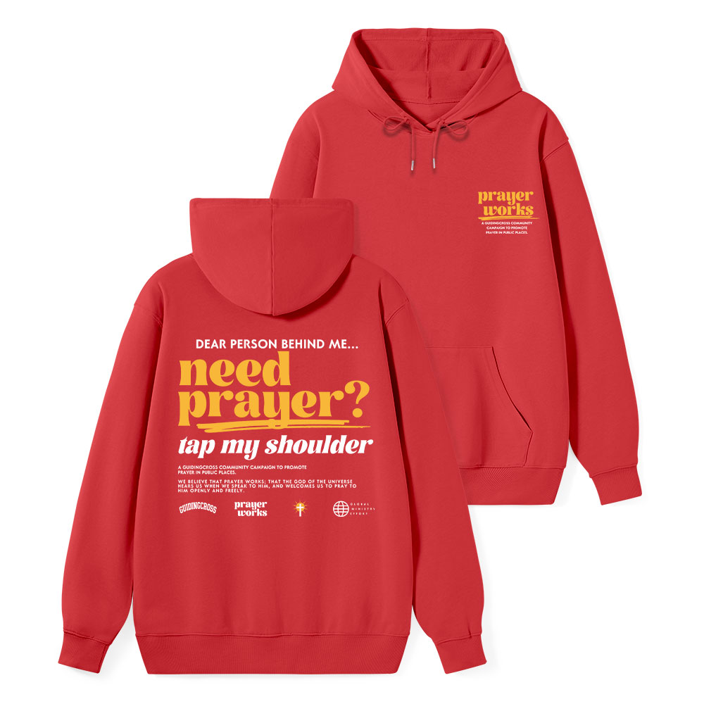 Need Prayer Tap My Shoulder Classic Christian Hoodie Sale Guidingcross