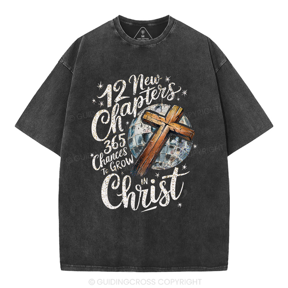 New Chapters In Christ Christian Washed T Shirt Sale Guidingcross
