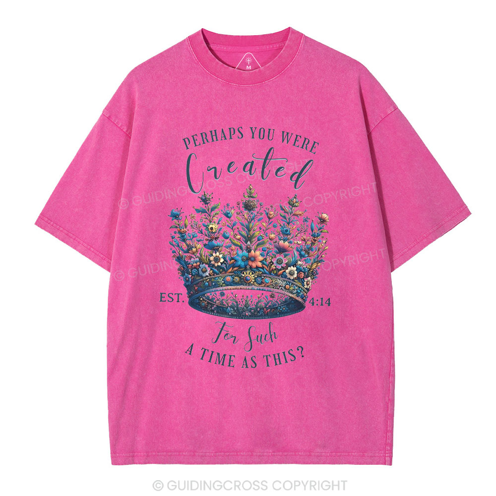 Perhaps You Were Created Christian Washed T-Shirt Sale - GuidingCross