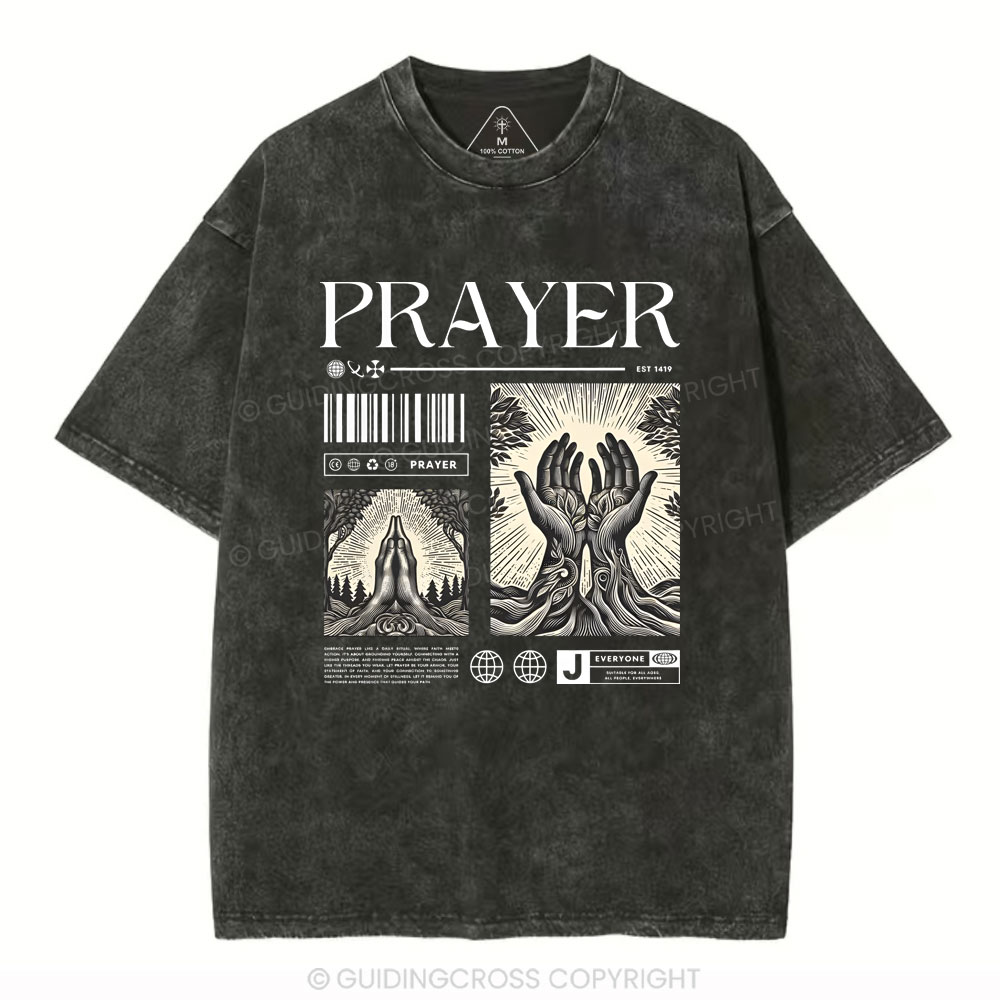 Prayer Christian Washed T Shirt Sale Guidingcross