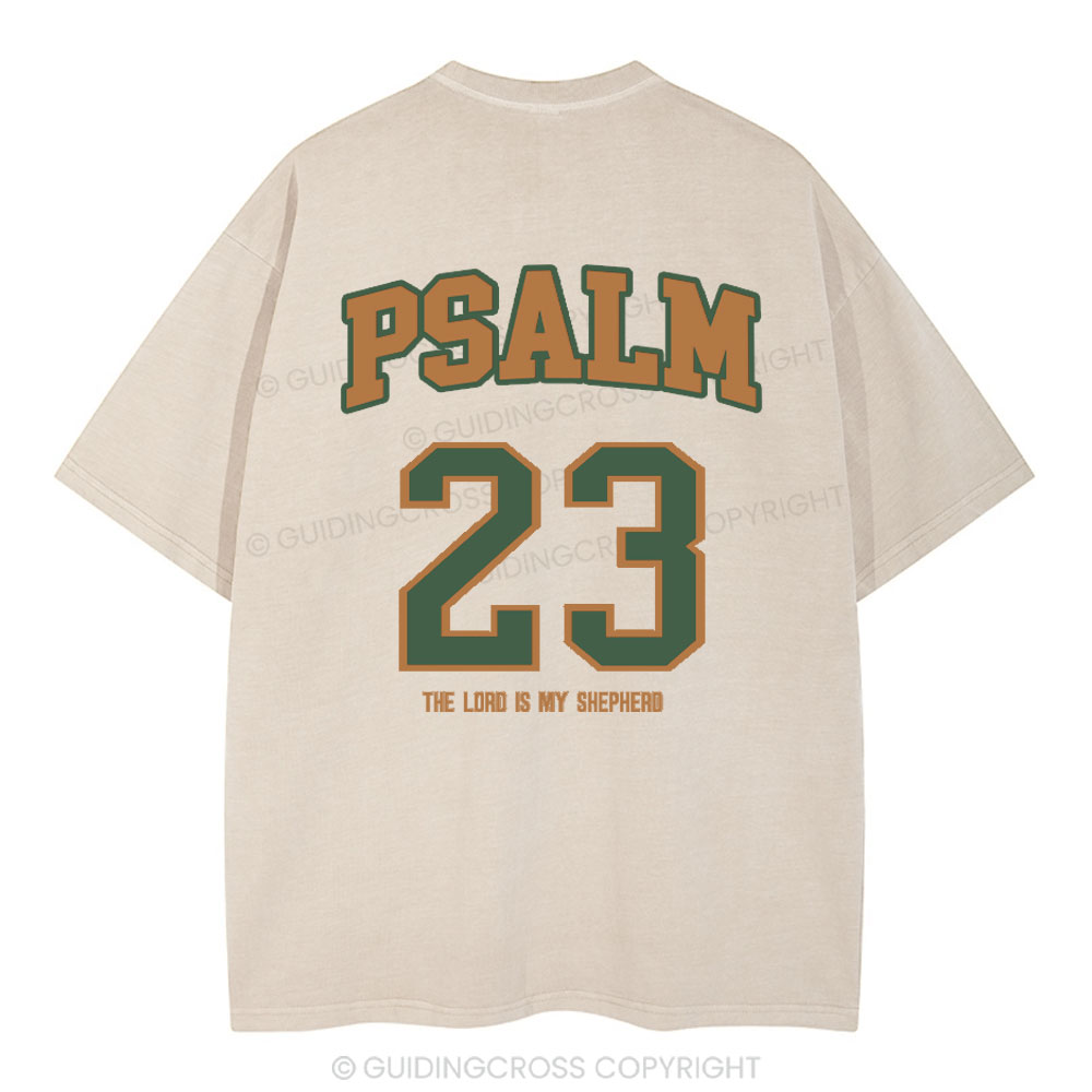 Psalm 23 Christian Washed T Shirt Sale Guidingcross