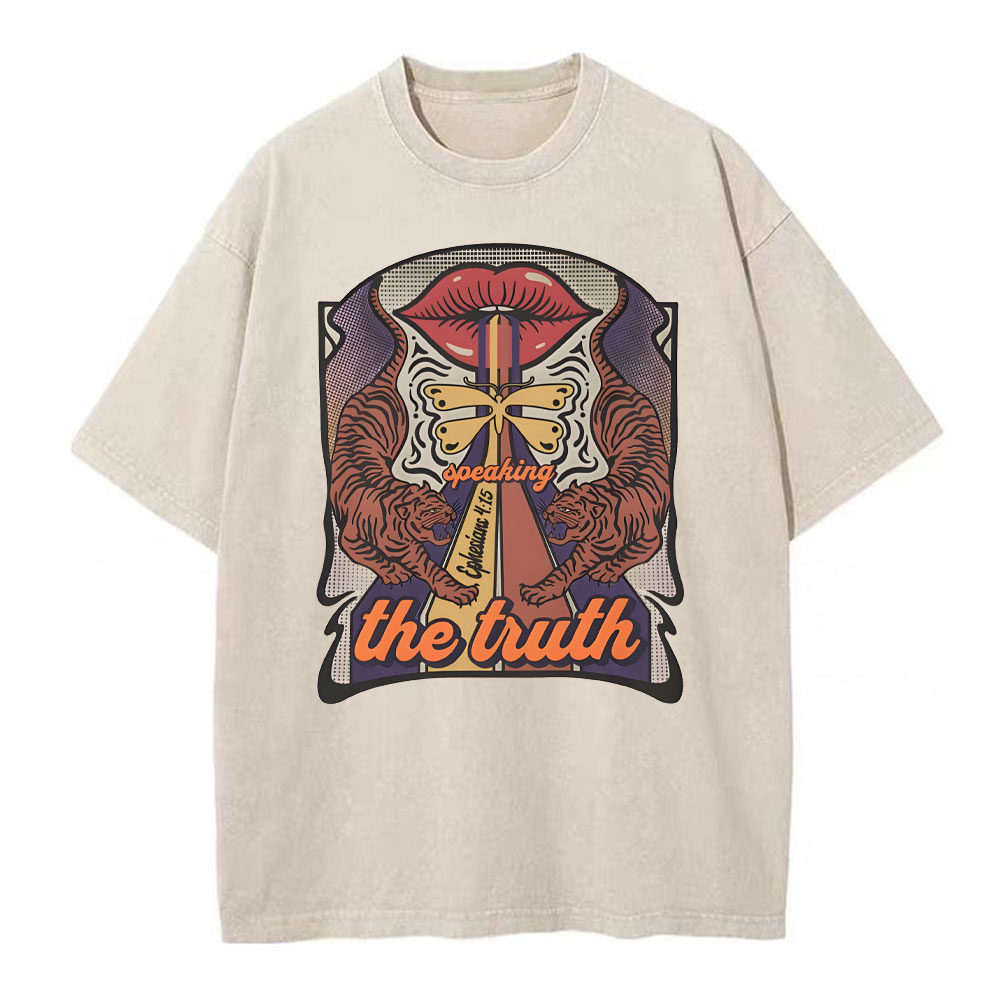 Speaking The Truth Christian Washed T Shirt Sale Guidingcross
