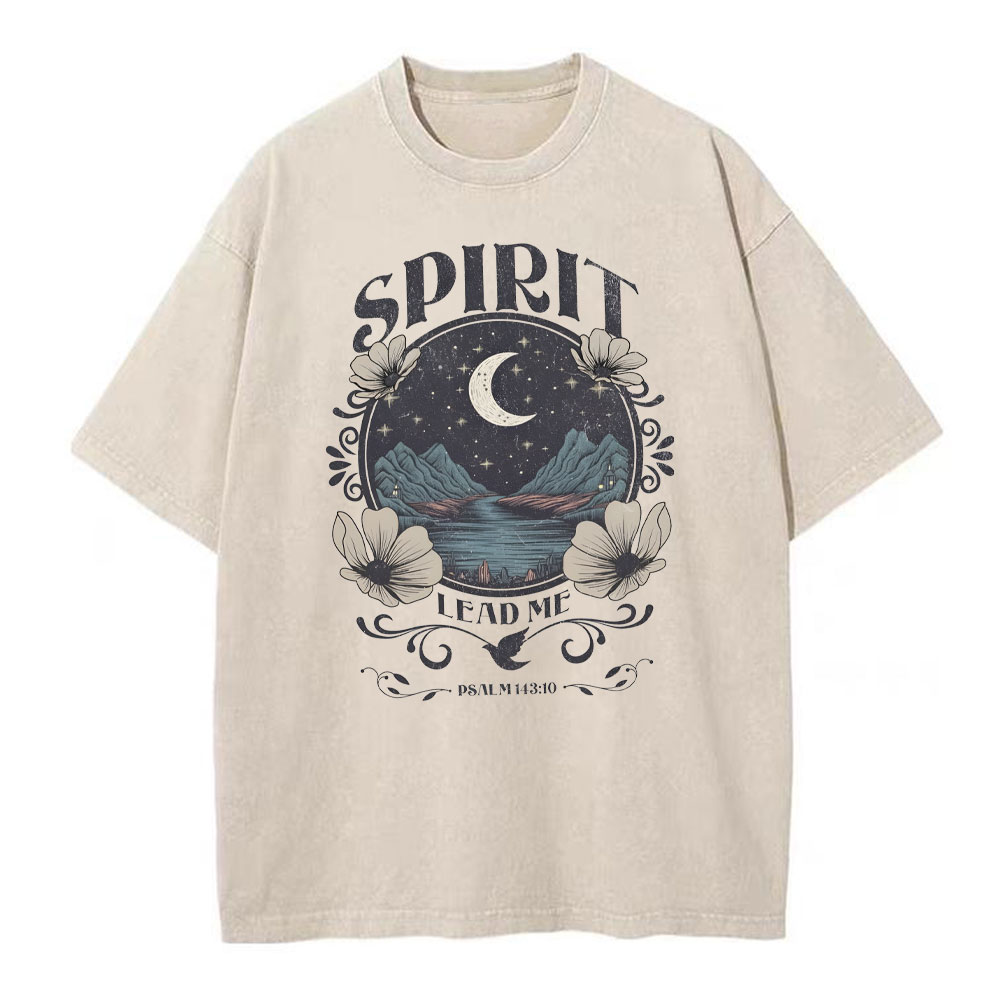Spirit Lead Me Christian Washed T Shirt Sale Guidingcross