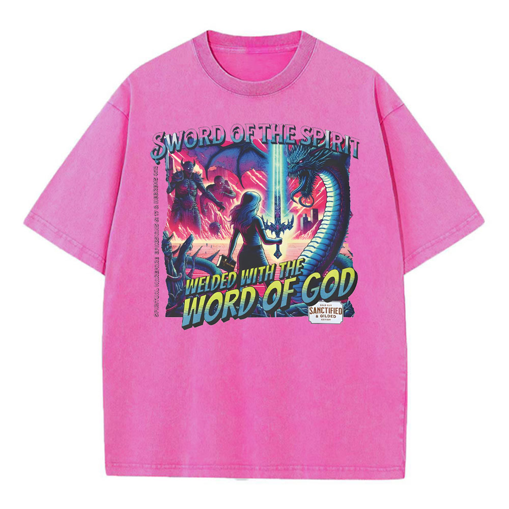 Sword Of The Spirit Christian Washed T Shirt Sale Guidingcross