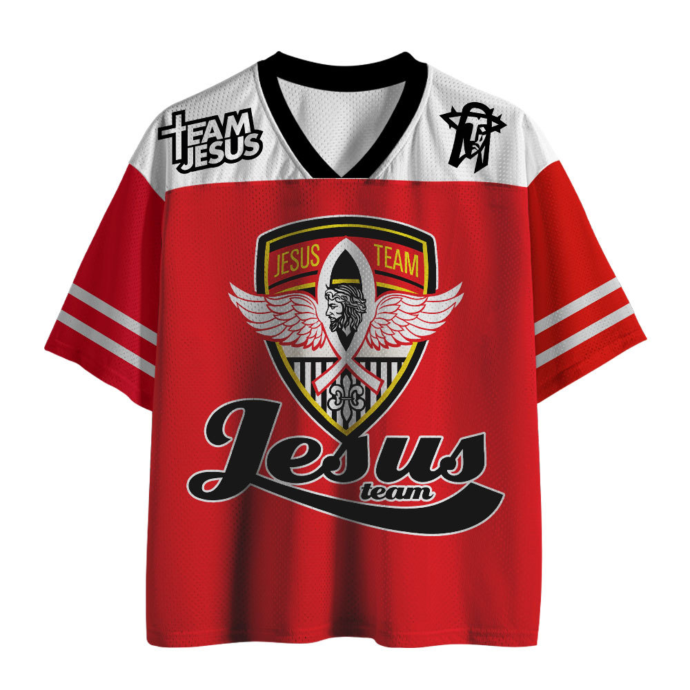 Team Jesus Christian Red Mesh Jersey Sale - GuidingCross