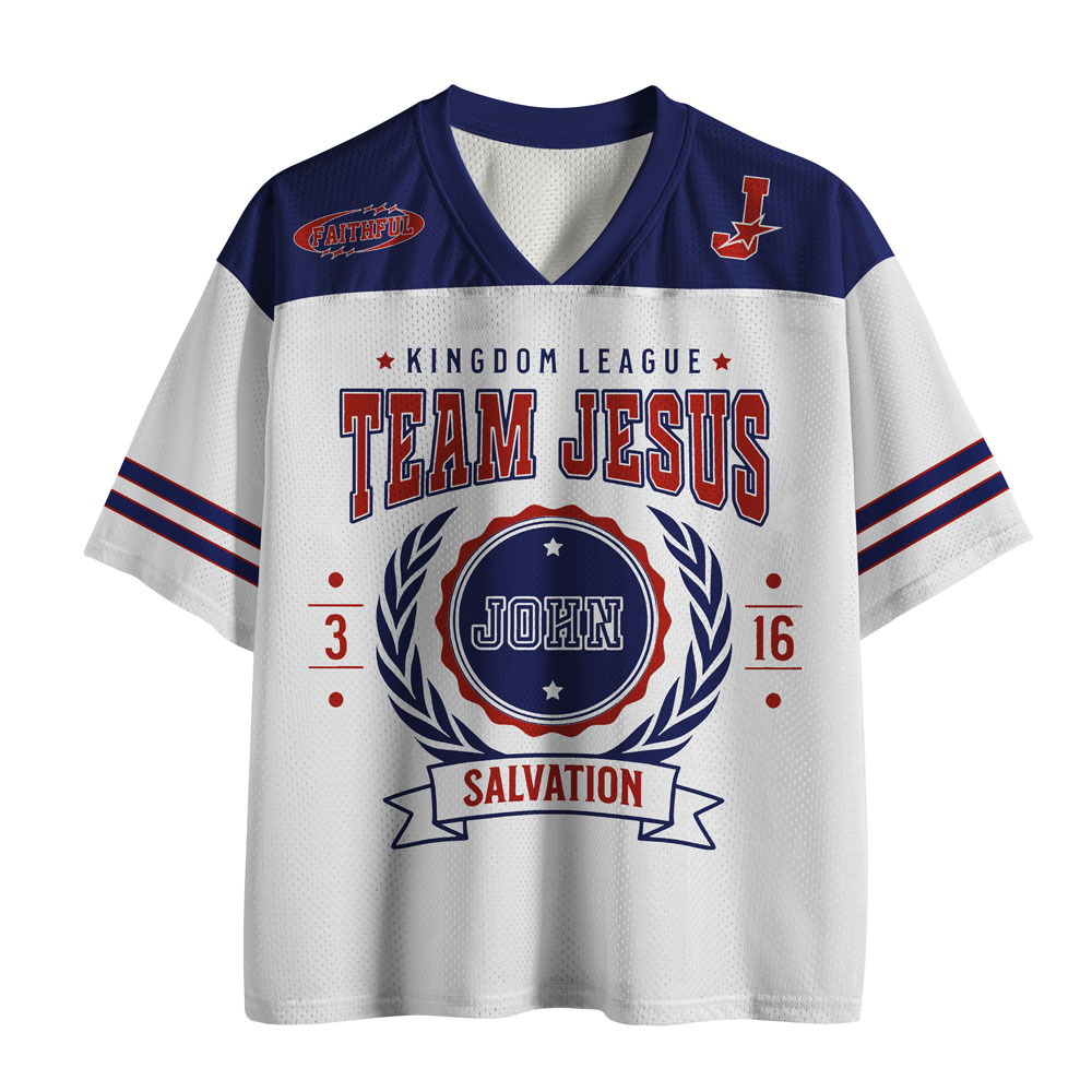 Team Jesus Christian White Mesh Jersey Sale - GuidingCross